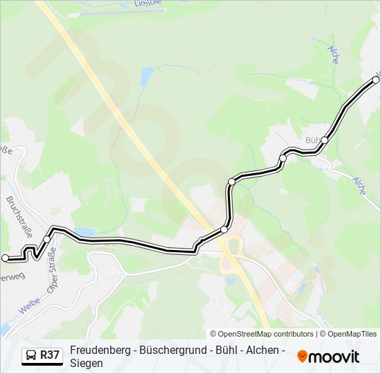 r37 Route: Fahrpläne, Haltestellen & Karten - Büschergrund Schulzentrum ...