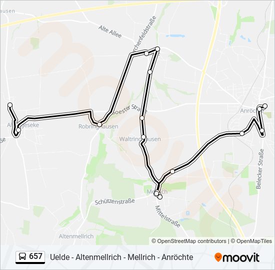 657 Route: Schedules, Stops & Maps - Anröchte, Bürgerhaus (Updated)