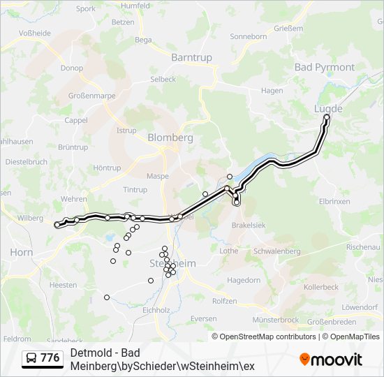 776 Route: Schedules, Stops & Maps - Bad Meinberg, Busbahnhof (Updated)