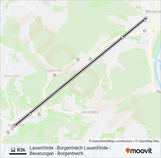 r36 Route: Schedules, Stops & Maps - Beverungen, Schulzentrum (Updated)