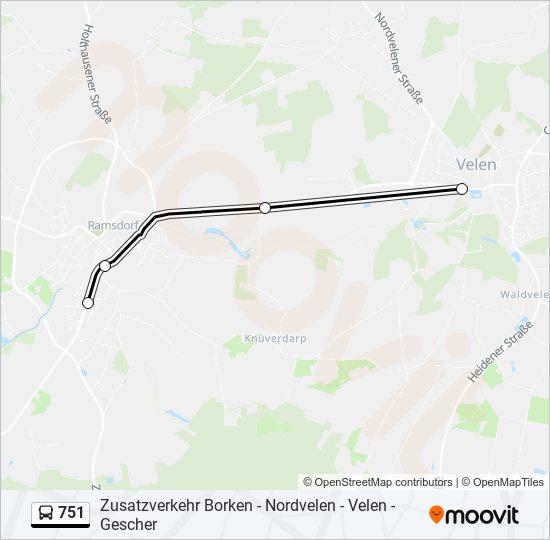 751 Route: Fahrpläne, Haltestellen & Karten - Velen, Schloss (Aktualisiert)