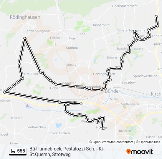 555 Route: Schedules, Stops & Maps - Ki-St.Quernh, Strotweg (Updated)