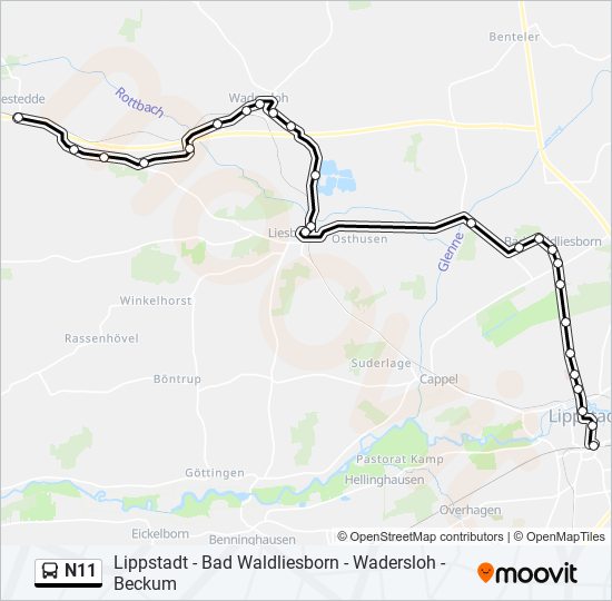 n11 Route: Schedules, Stops & Maps - Diestedde, Abzw. Oelde (Updated)