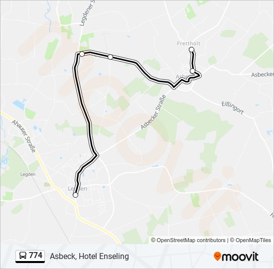 774 Route: Schedules, Stops & Maps - Asbeck, Hotel Enseling (Updated)