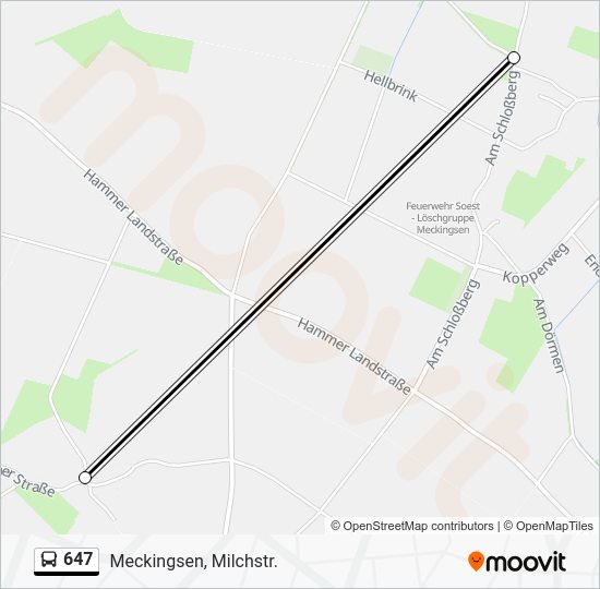 647 Route: Schedules, Stops & Maps - Meckingsen, Milchstr. (Updated)