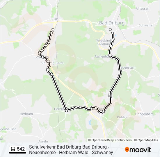 542 Route: Schedules, Stops & Maps - Ab-Buke, Alter Postweg (Updated)