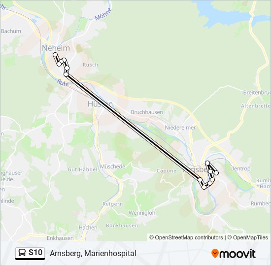 s10 Route: Schedules, Stops & Maps - Arnsberg, Marienhospital (Updated)
