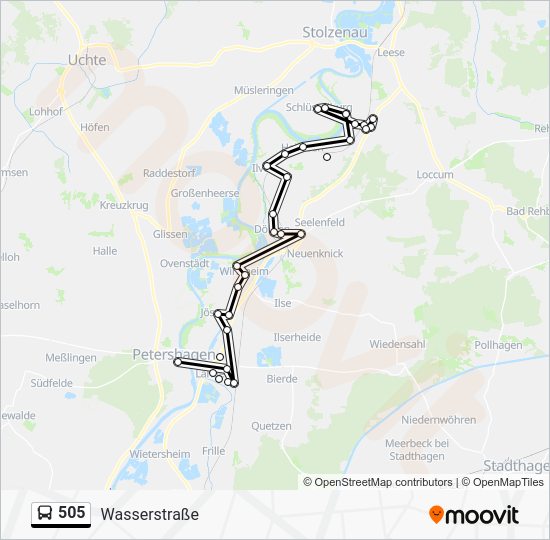 Маршрут 505: расписание, карты и остановки - Wasserstraße (Обновлено)