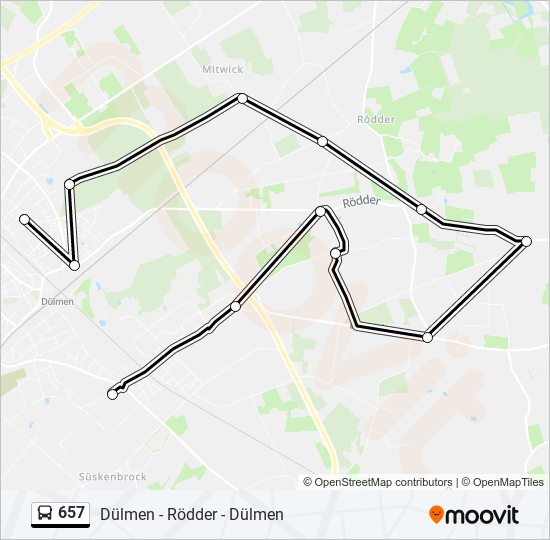 657 Route: Schedules, Stops & Maps - Dülmen, Augustinusschule (Updated)