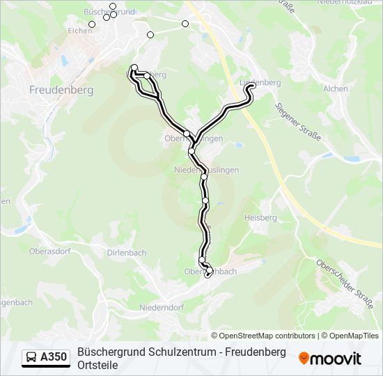 a350 Route: Schedules, Stops & Maps - Oberfischbach Ort (Updated)