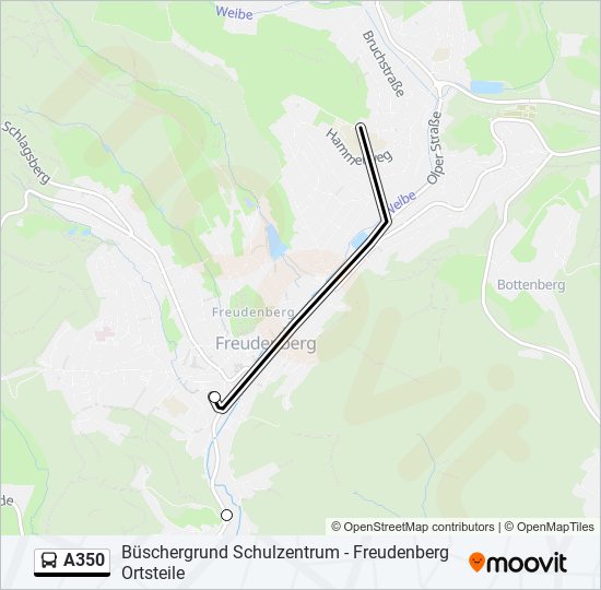 a350 Route: Schedules, Stops & Maps - Freudenberg Mórer Platz Bstg 2 ...