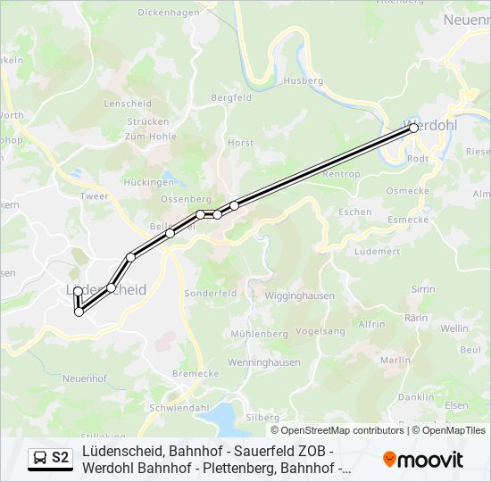 s2 Route: Schedules, Stops & Maps - Werdohl, Bahnhof - Steig 1 (Updated)