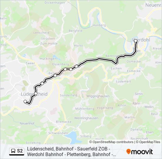 s2 Route: Schedules, Stops & Maps - Werdohl, Bahnhof - Steig 1 (Updated)