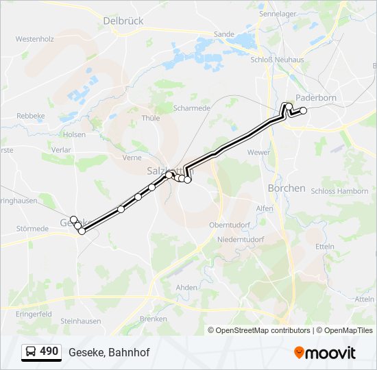 490 Route: Schedules, Stops & Maps - Geseke, Bahnhof (Updated)