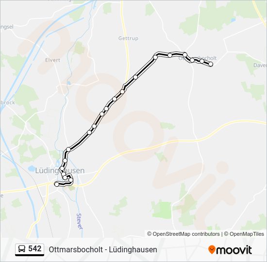 542 Route: Schedules, Stops & Maps - Lüdinghausen, Busbahnhof F (Updated)