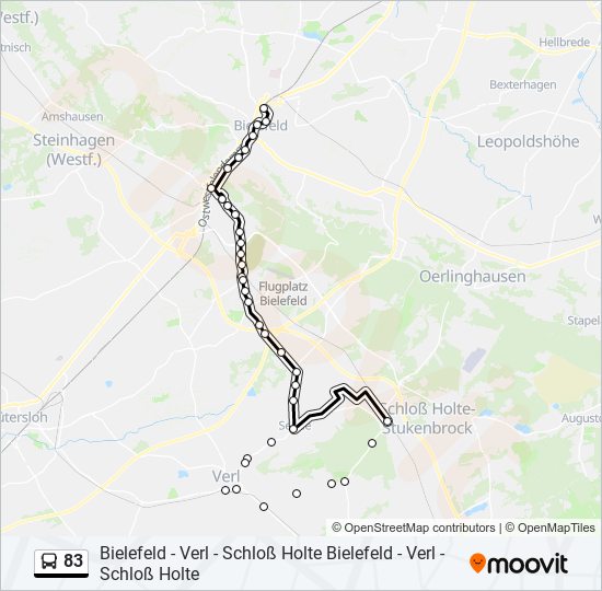 83 Route: Schedules, Stops & Maps - Bielefeld Hbf (Updated)