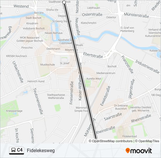 c4 Route: Schedules, Stops & Maps - Fidelekesweg (Updated)