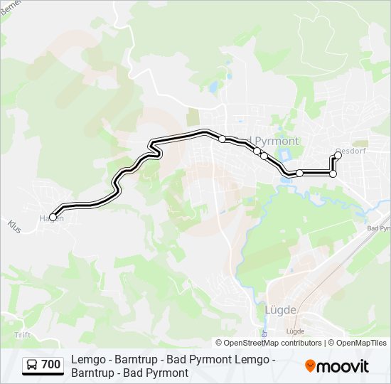 700 Route: Schedules, Stops & Maps - Bad Pyrmont, Markt (Updated)