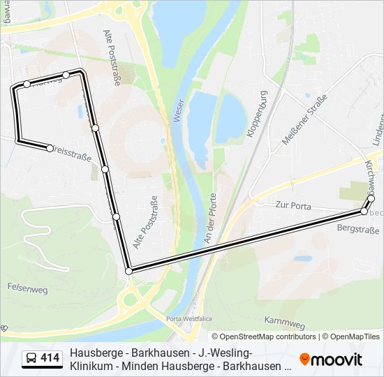 414 Route: Schedules, Stops & Maps - Pw-Lerbeck, Kirchweg (Updated)
