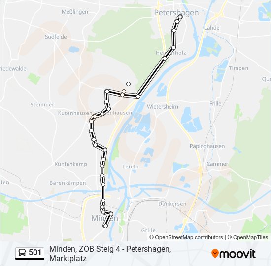 501 Route: Schedules, Stops & Maps - Zob Minden (Updated)