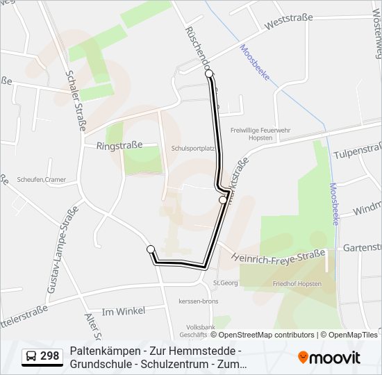 298 Route: Schedules, Stops & Maps - Hopsten, Schulzentrum C (Updated)