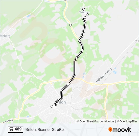 489 Route: Schedules, Stops & Maps - Brilon, Rixener Straße (Updated)