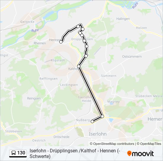 130 Route: Schedules, Stops & Maps - Hennen (Updated)