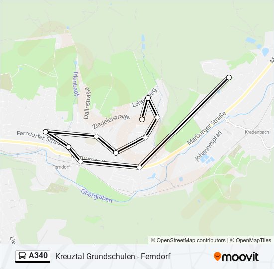 a340 Route: Schedules, Stops & Maps - Ferndorf Schlesische Straße (Updated)