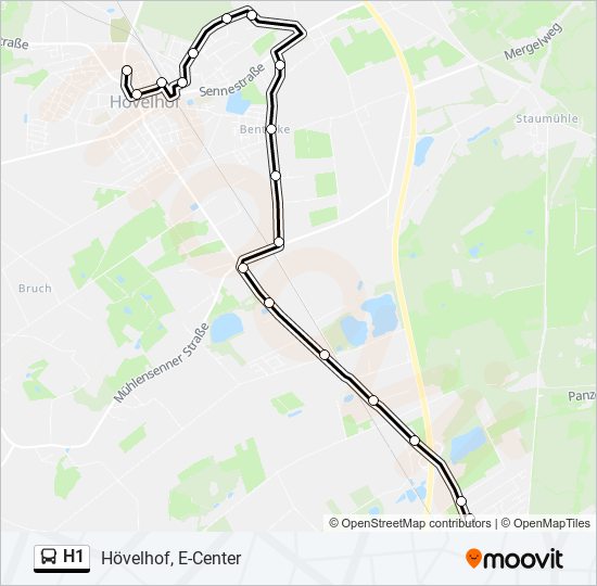 h1 Route: Schedules, Stops & Maps - Hövelhof, E-Center (Updated)