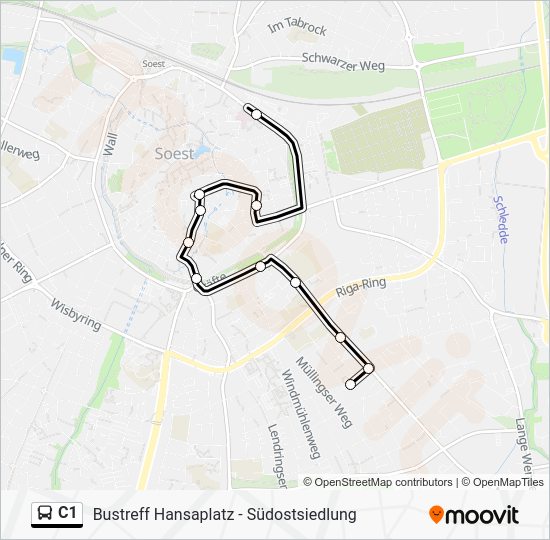 c1 Route: Schedules, Stops & Maps - Soest, Bruno-Kirche (Updated)