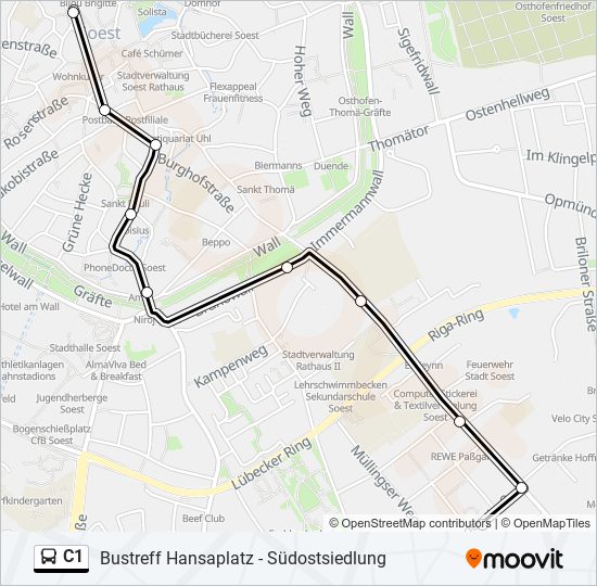 c1 Route: Schedules, Stops & Maps - Soest, Bruno-Kirche (Updated)