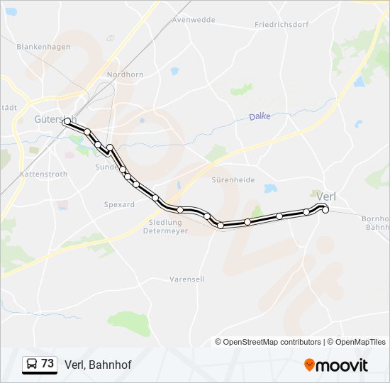 73 Route: Schedules, Stops & Maps - Verl, Bahnhof (Updated)