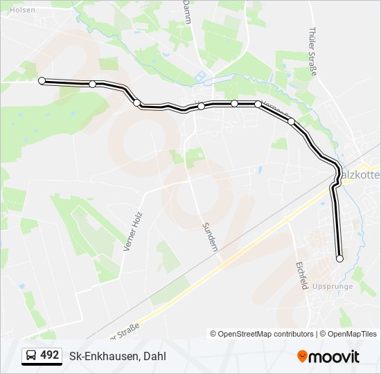 492 Route: Schedules, Stops & Maps - Sk-Enkhausen, Dahl (Updated)