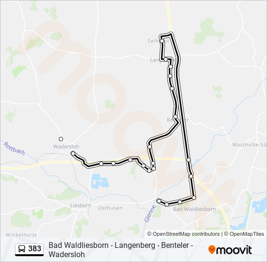 383 Route: Schedules, Stops & Maps - Bad Waldliesborn, Schomacher (Updated)