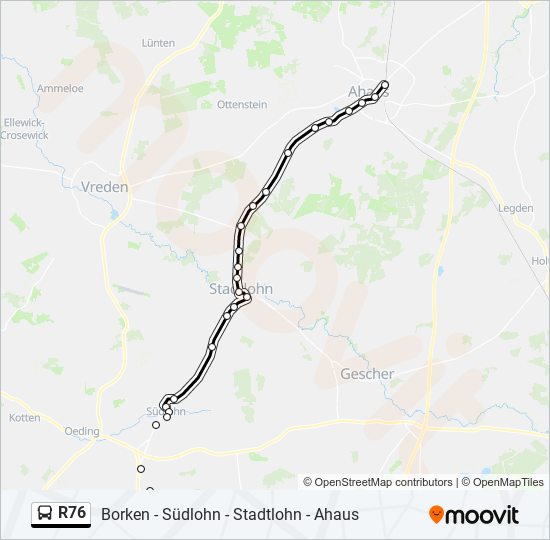 r76 Route: Schedules, Stops & Maps - Ahaus, Bahnhof Bstg C2 (Updated)