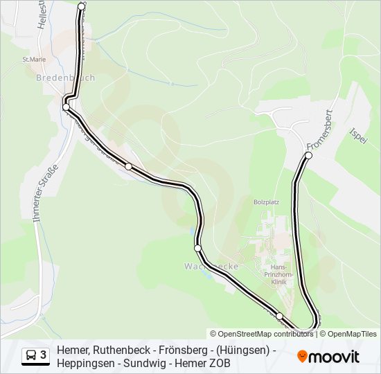 3 Route: Schedules, Stops & Maps - Hemer, Frönsberg (Updated)