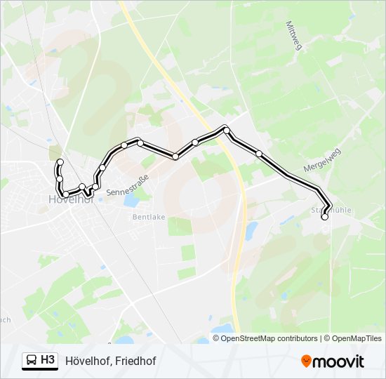 h3 Route: Schedules, Stops & Maps - Hövelhof, Friedhof (Updated)