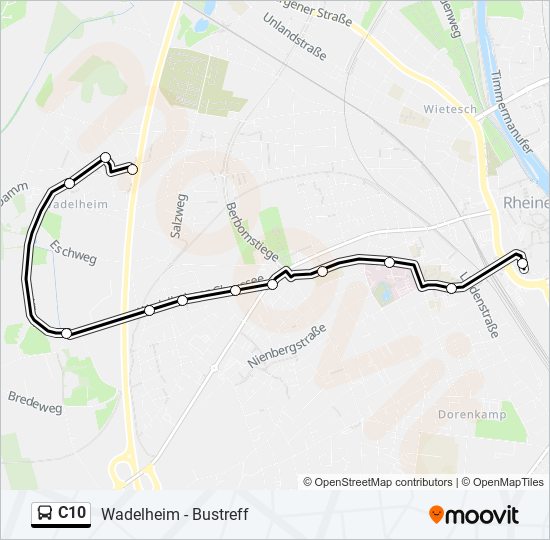 c10 Route: Schedules, Stops & Maps - Rheine, Bustreff Bstg A (Updated)