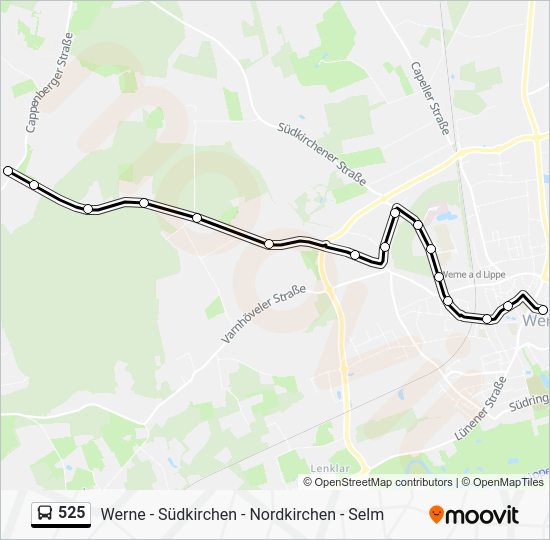 525 Route: Schedules, Stops & Maps - Netteberge, Cappenberger Damm (Updated)