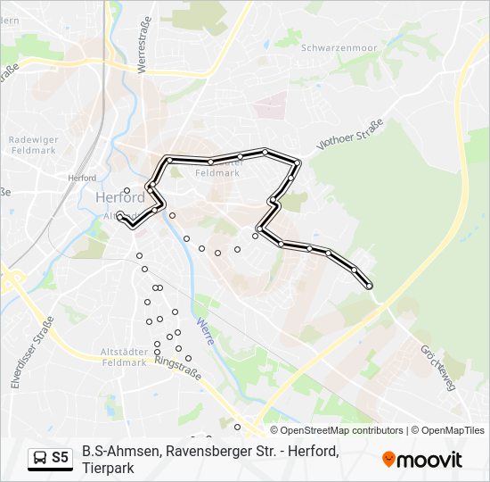 s5 Route: Schedules, Stops & Maps - Herford, Tierpark (Updated)