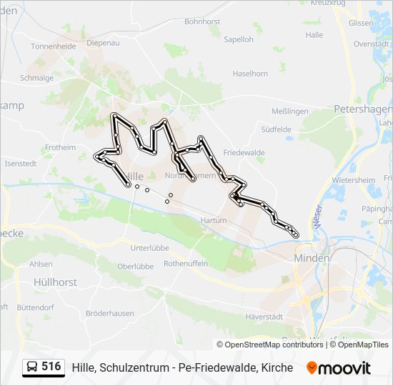 516 Route: Schedules, Stops & Maps - Minden Hessenring (Updated)