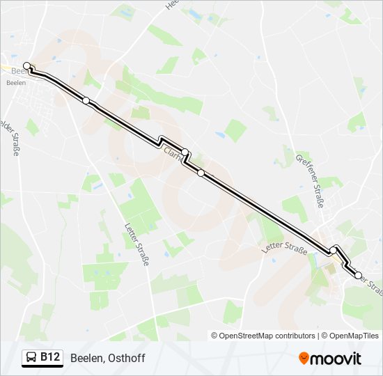 b12 Route: Schedules, Stops & Maps - Beelen, Osthoff (Updated)