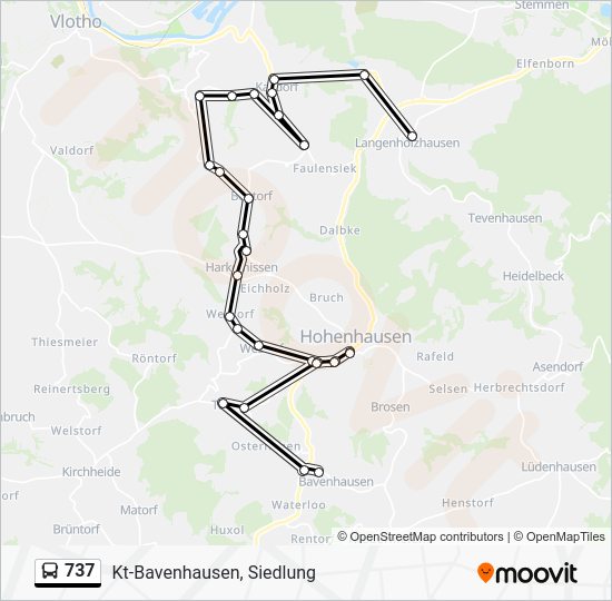 737 Route: Schedules, Stops & Maps - Kt-Bavenhausen, Siedlung (Updated)