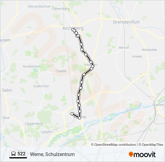 522 Route: Schedules, Stops & Maps - Werne, Schulzentrum (Updated)