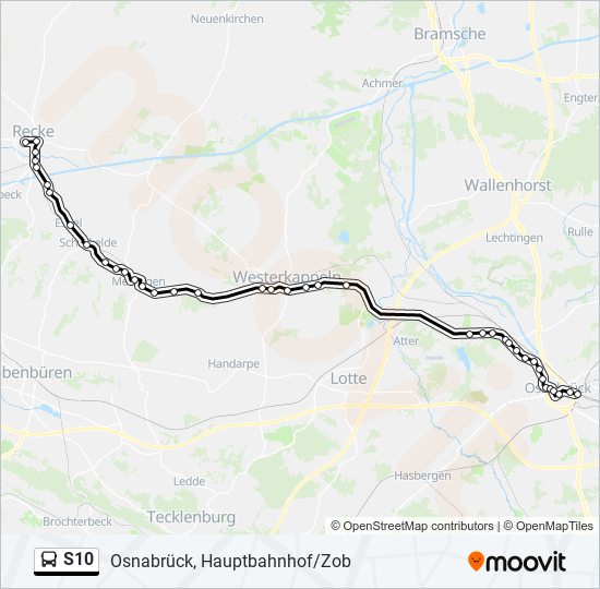 s10 Route: Schedules, Stops & Maps - Osnabrück, Hauptbahnhof/Zob (Updated)