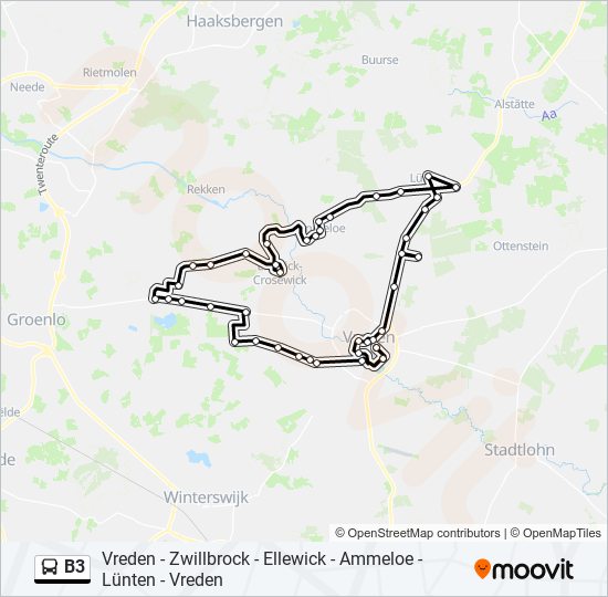 b3 Route: Schedules, Stops & Maps - Vreden, Busbahnhof Bstg D (Updated)