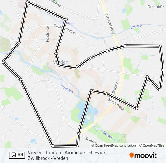 b3 Route: Schedules, Stops & Maps - Vreden, Busbahnhof Bstg D (Updated)