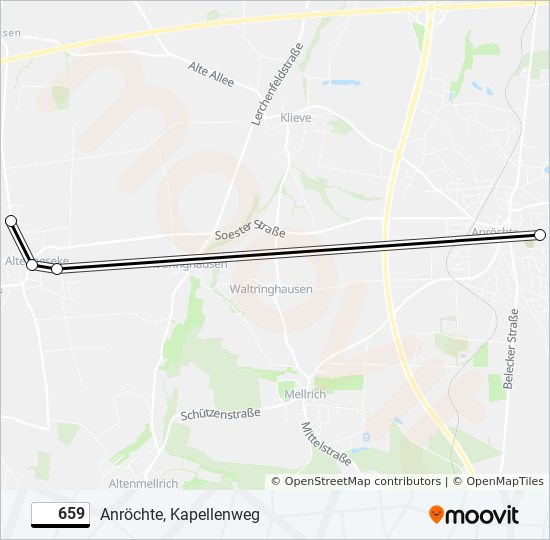 659 Route: Schedules, Stops & Maps - Anröchte, Kapellenweg (Updated)