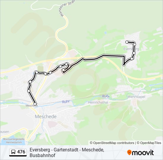 476 Route: Schedules, Stops & Maps - Eversberg, August-Engel-Straße ...
