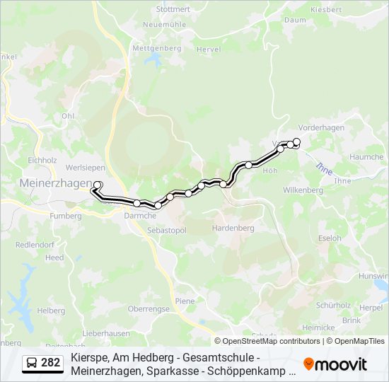 282 Route: Schedules, Stops & Maps - Meinerzh., Schulzentrum ...